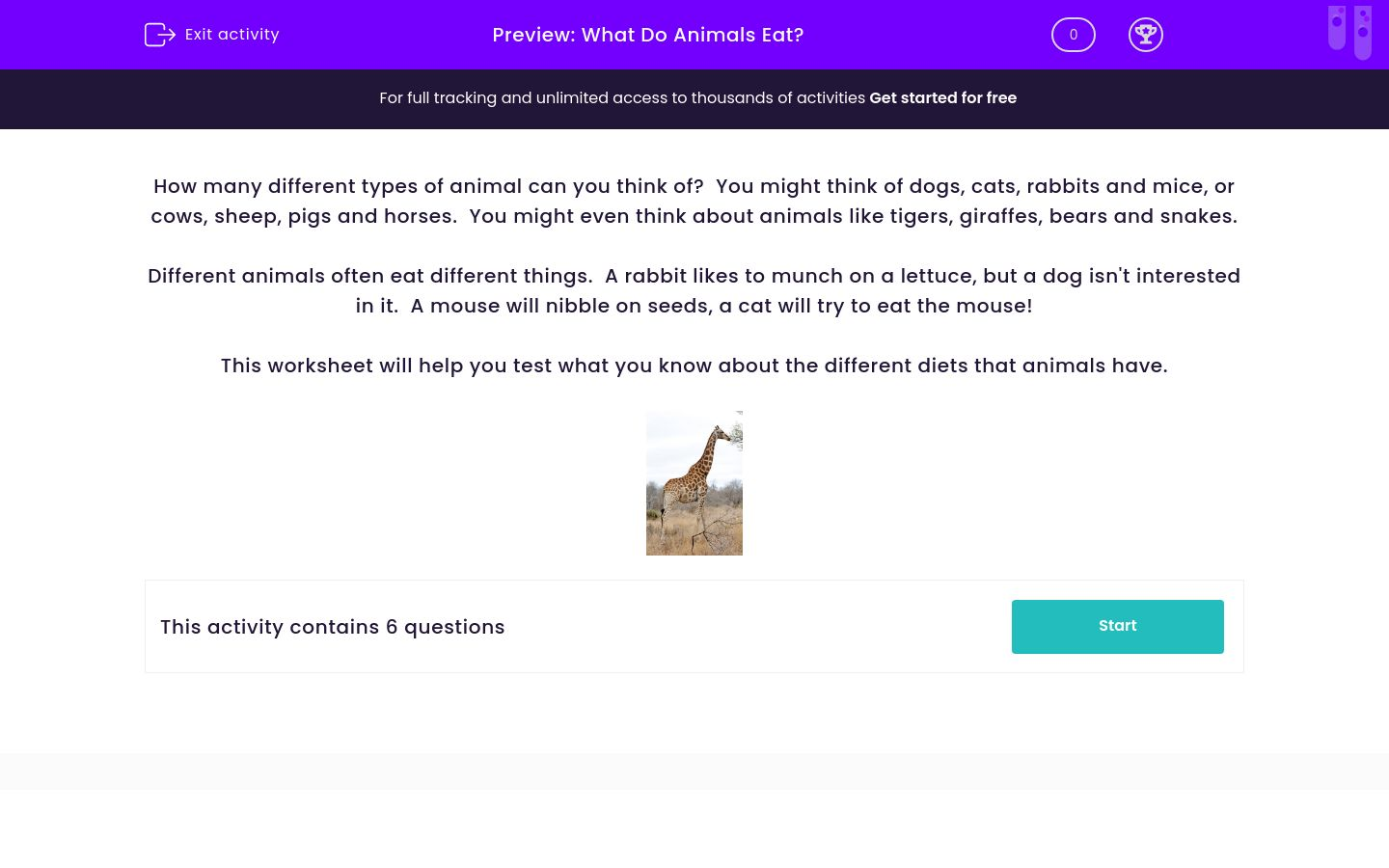 Investigate What Animals Eat Worksheet - EdPlace