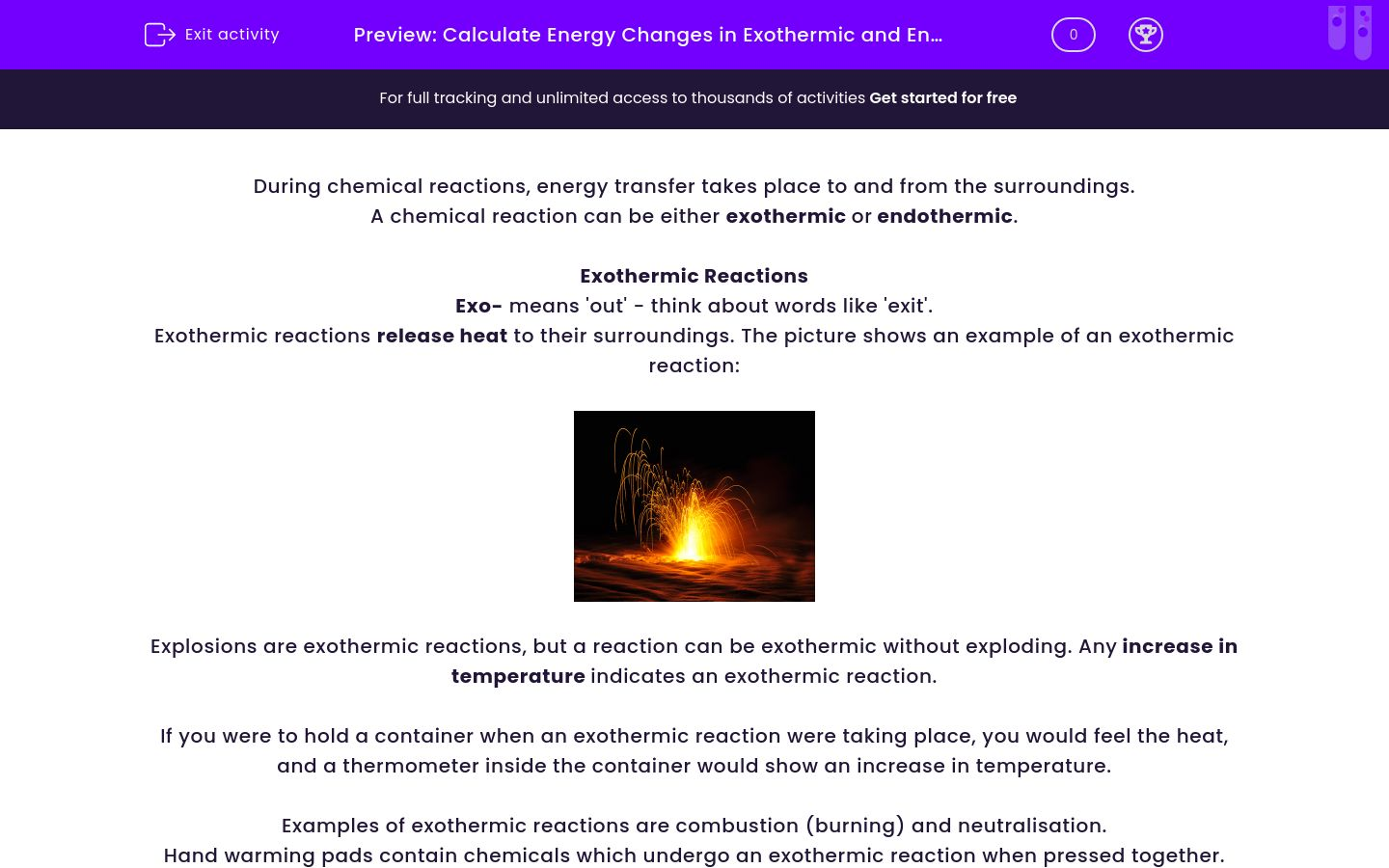 Calculate Energy Changes in Exothermic and Endothermic Reactions ...