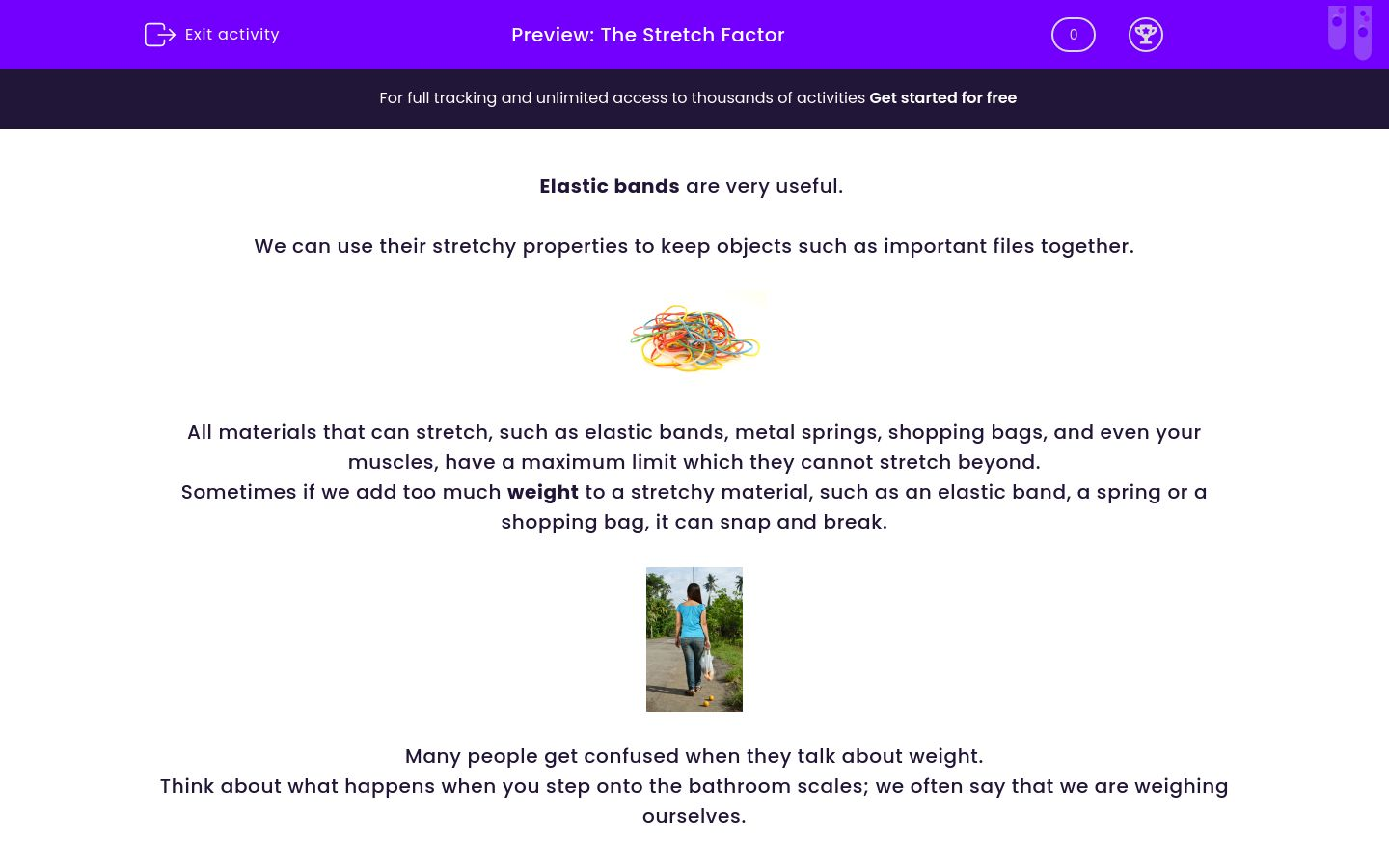 Analyse Data on Stretching Elastic Materials Worksheet - EdPlace