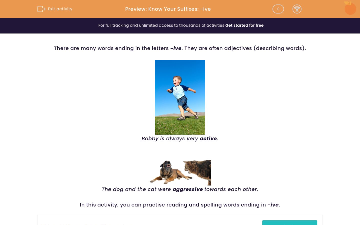 Know Your Suffixes: -ive Worksheet - EdPlace