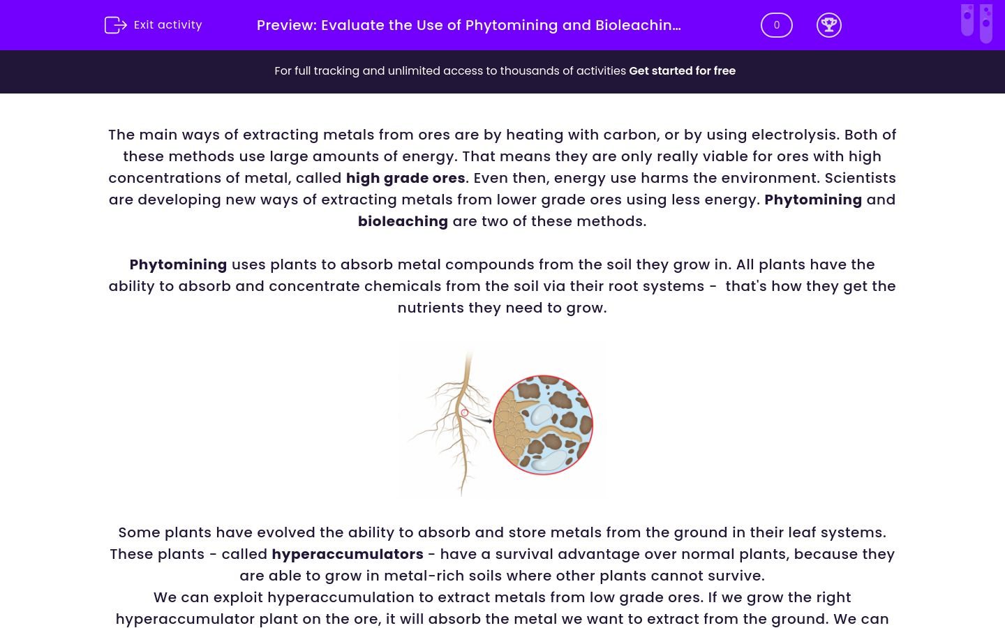 Evaluate the Use of Phytomining and Bioleaching in Metal Extraction ...