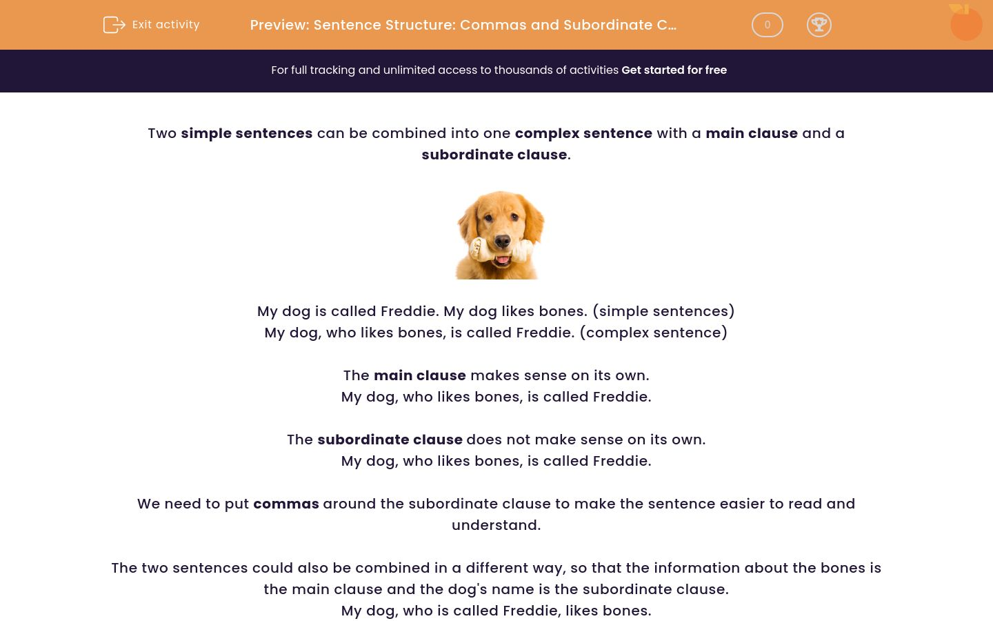 Create Complex Sentences Using Embedded Relative Clauses Worksheet ...