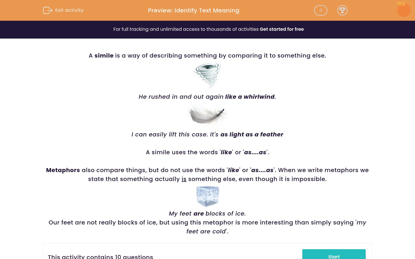 Identify Text Meaning Worksheet EdPlace identify-text-meaning-worksheet-edplace