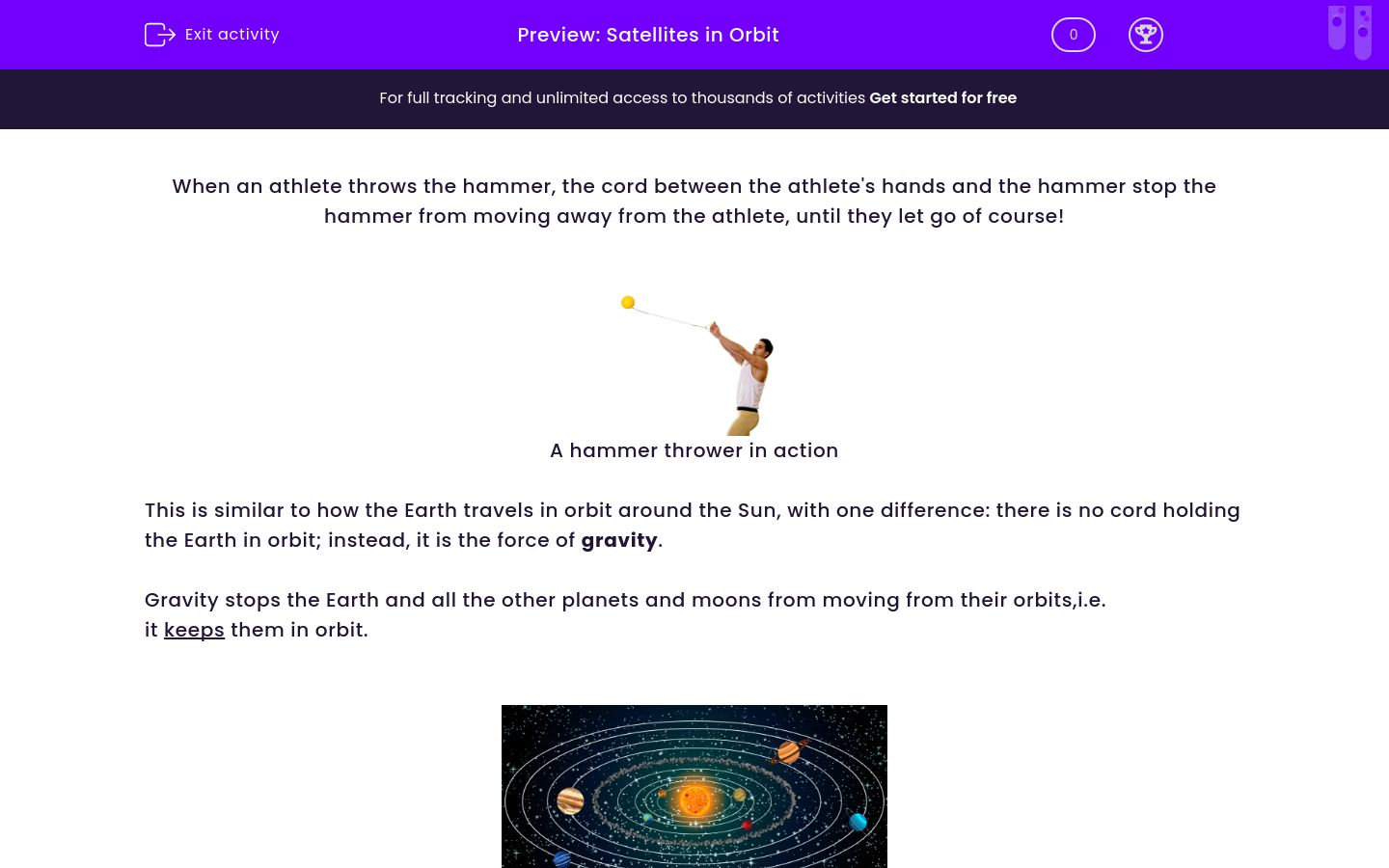 Explain How Planets and Satellites Stay in Orbit Worksheet - EdPlace