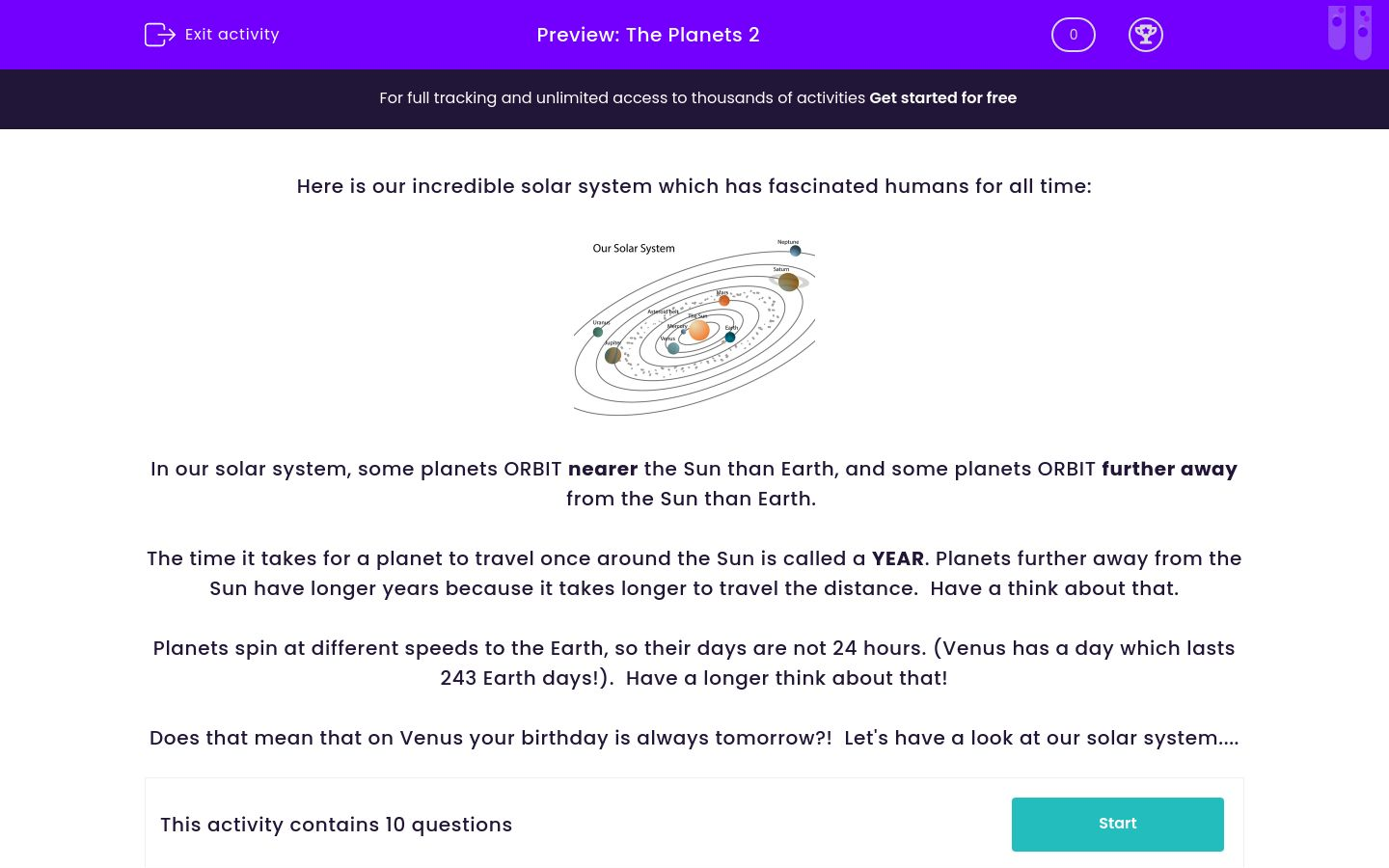 Investigate the Planets Worksheet - EdPlace