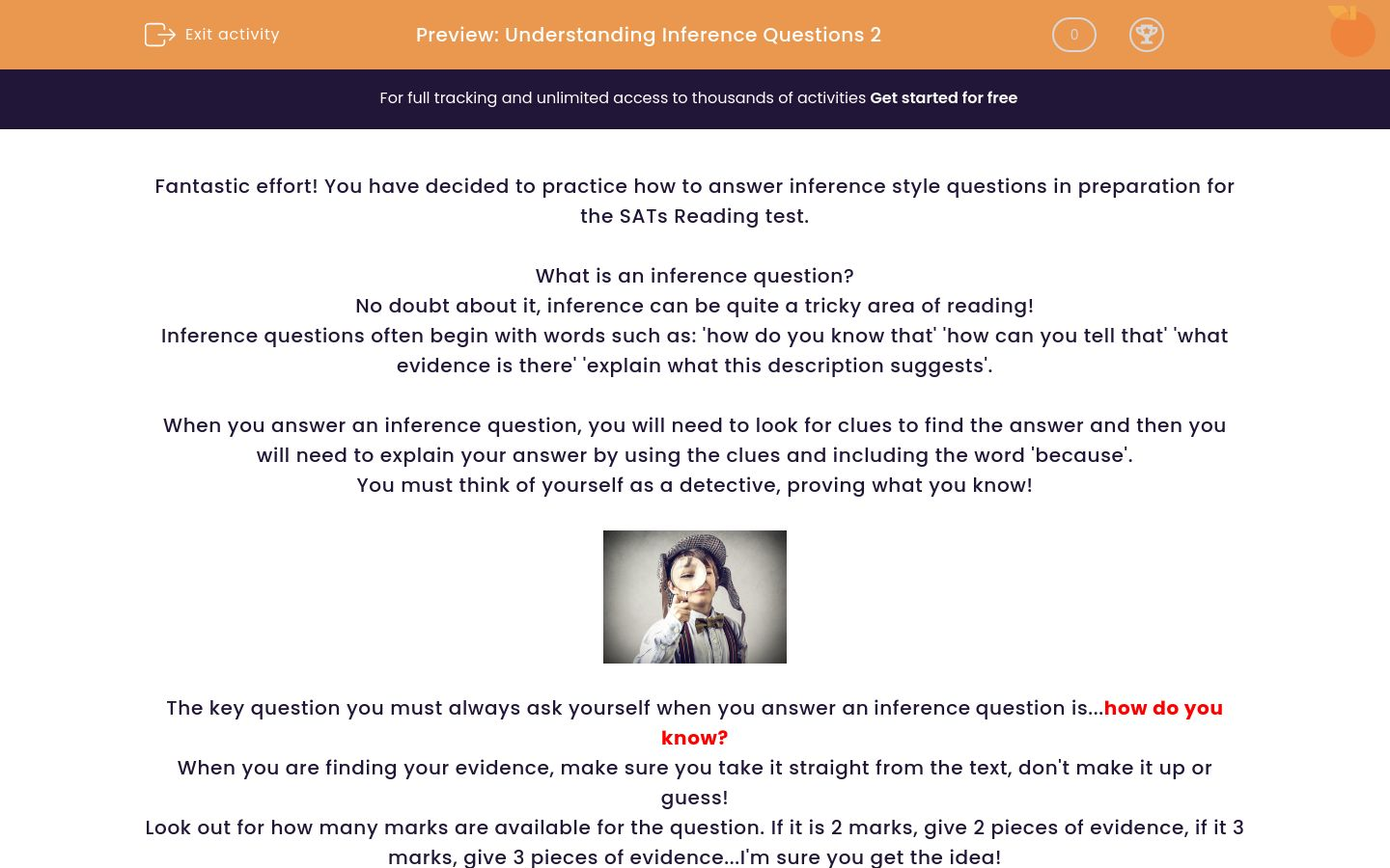 Understand Inference Questions 2 Worksheet - EdPlace