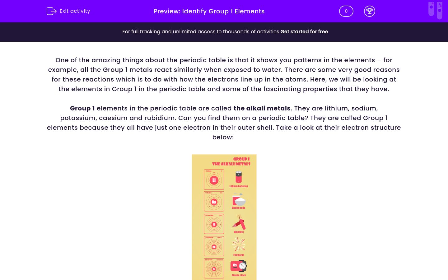 Identify Group 1 Elements Worksheet - EdPlace