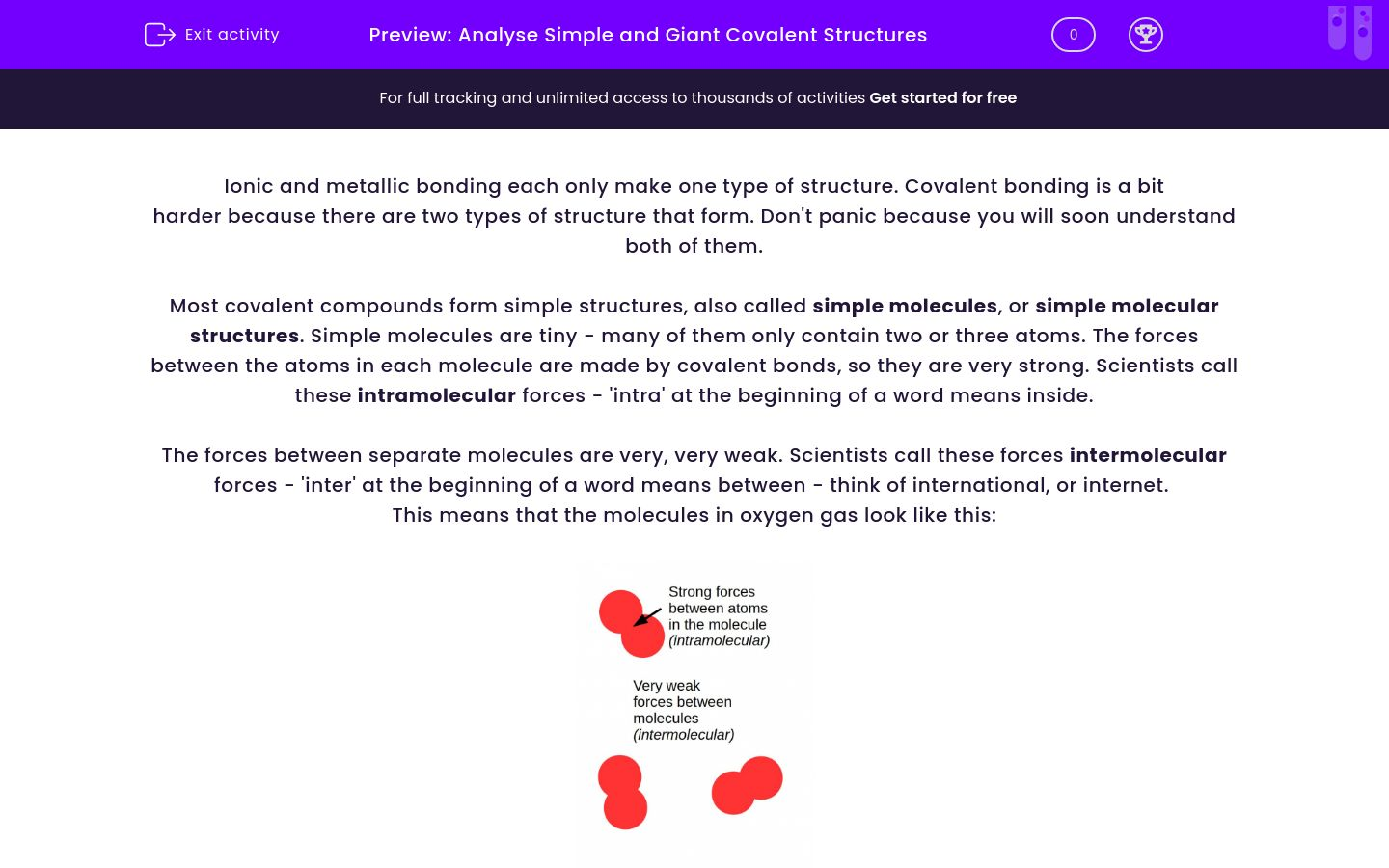 Analyse Simple and Giant Covalent Structures Worksheet - EdPlace