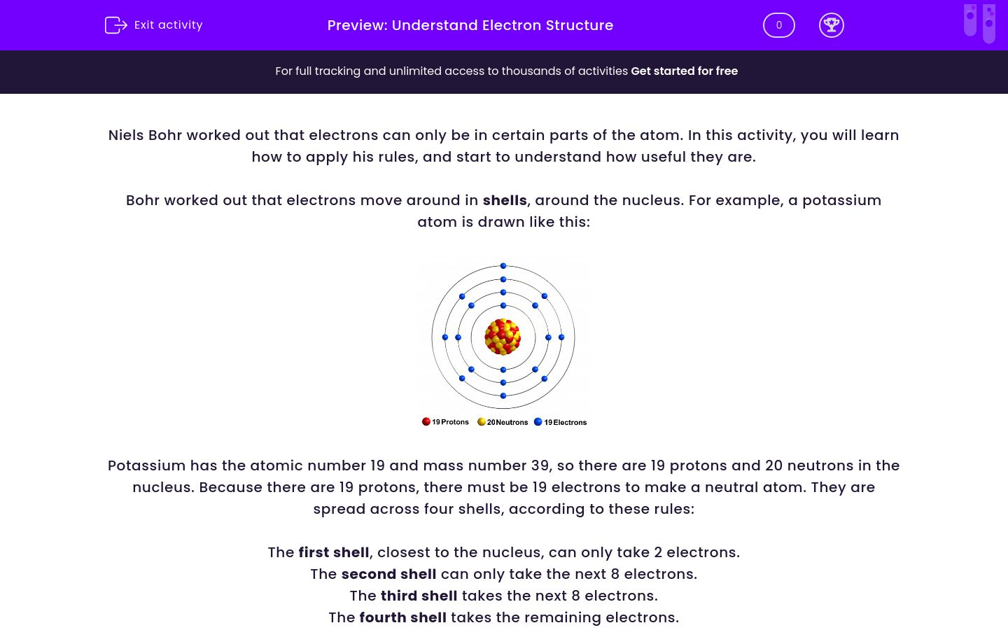 Understand Electron Structure Worksheet - EdPlace