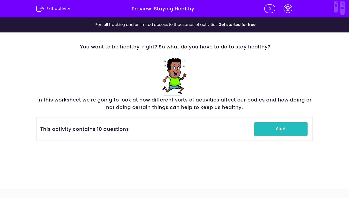 Understand the Importance of Exercise for Staying Healthy Worksheet ...