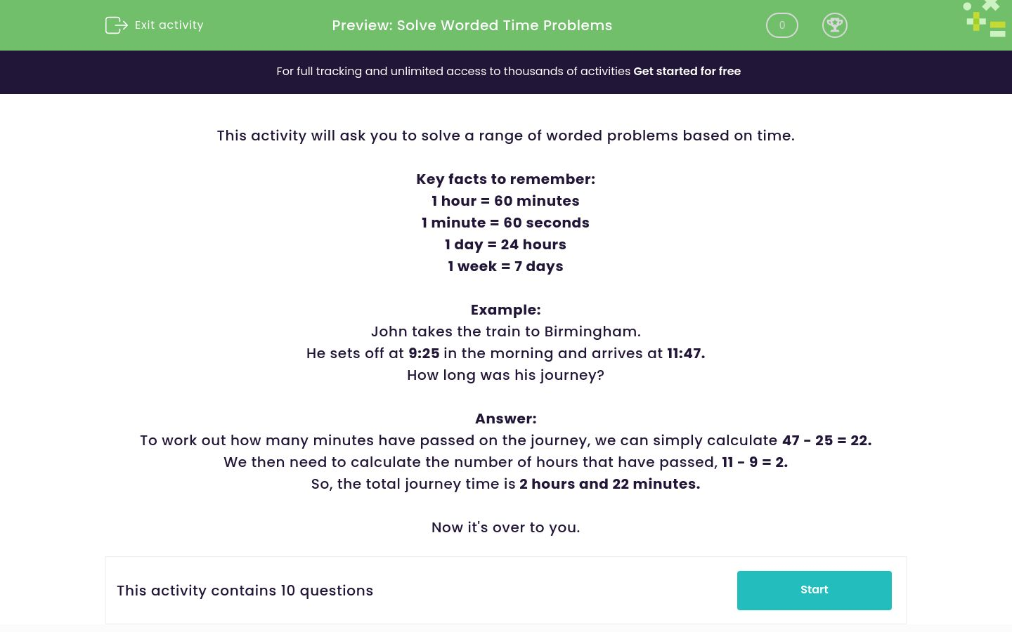 Solve a Variety of Worded Time Problems Worksheet - EdPlace