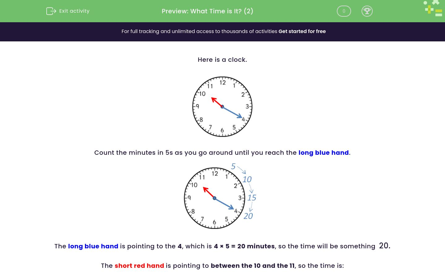Tell The Time: 5 Minute Intervals Worksheet - EdPlace