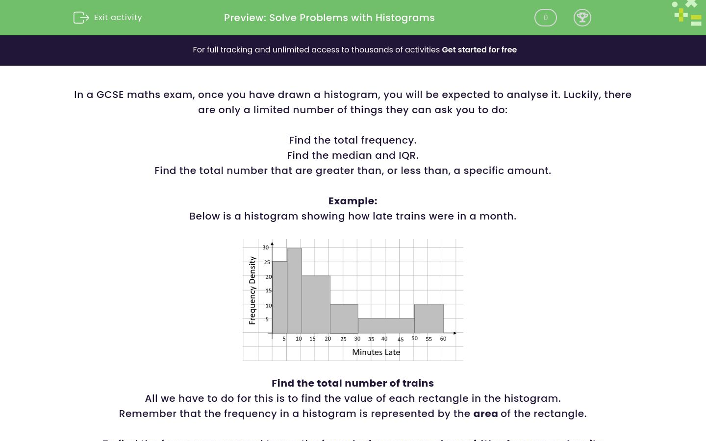 Solve Problems with Histograms Worksheet - EdPlace