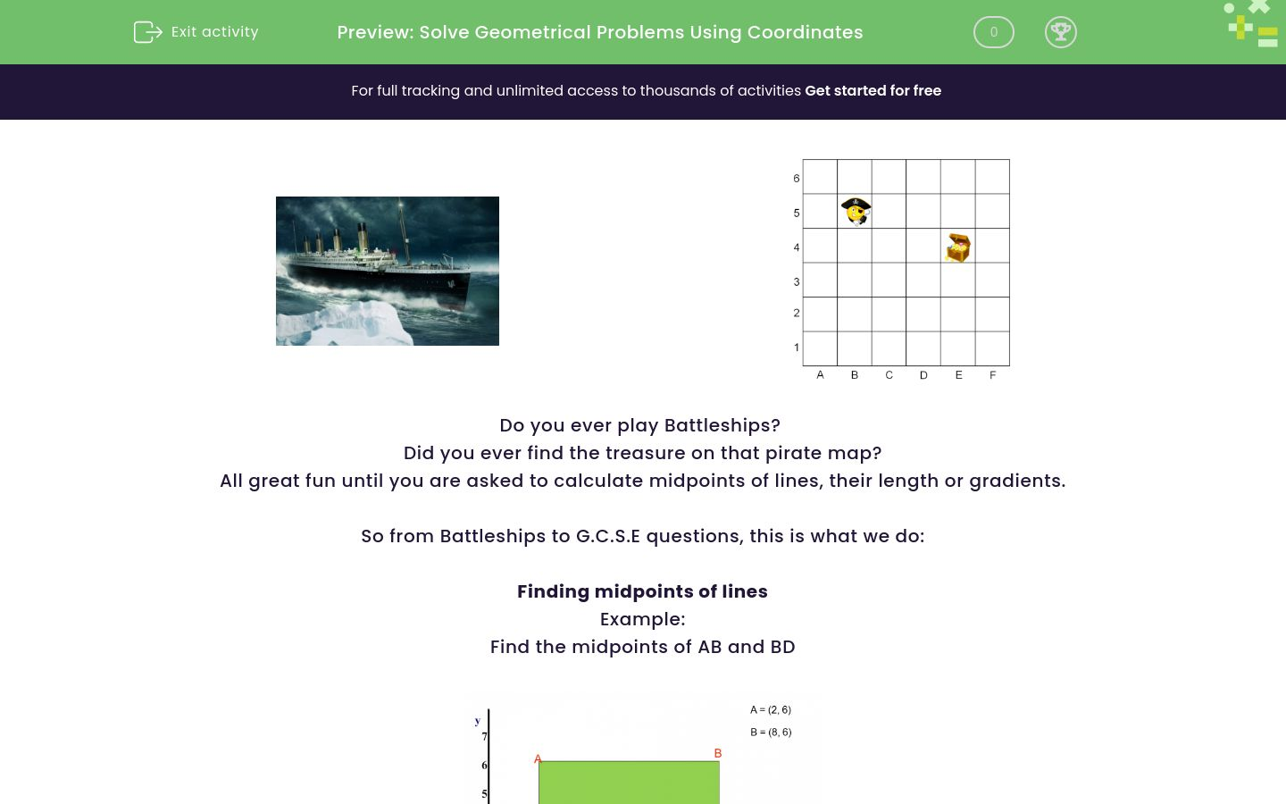 Solve Geometrical Problems Using Coordinates Worksheet - EdPlace