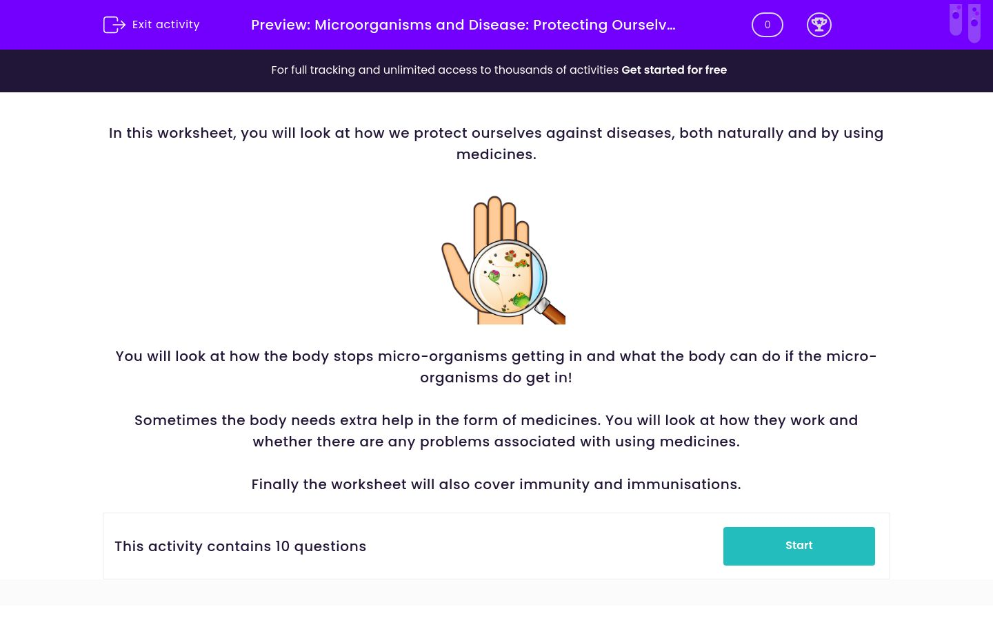 Discuss How to Protect Ourselves Against Infections Worksheet - EdPlace