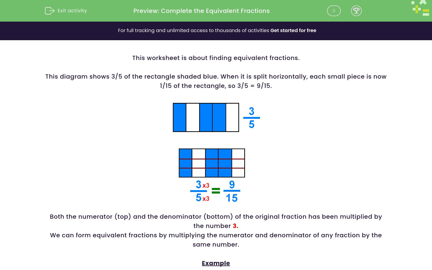Understand Equivalent Fractions Worksheet - EdPlace