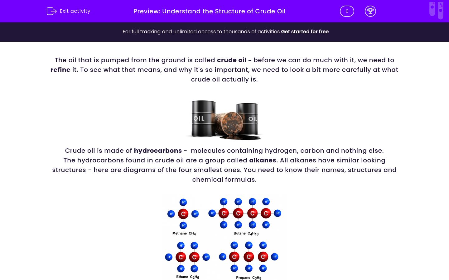 Understand the Structure of Crude Oil Worksheet - EdPlace