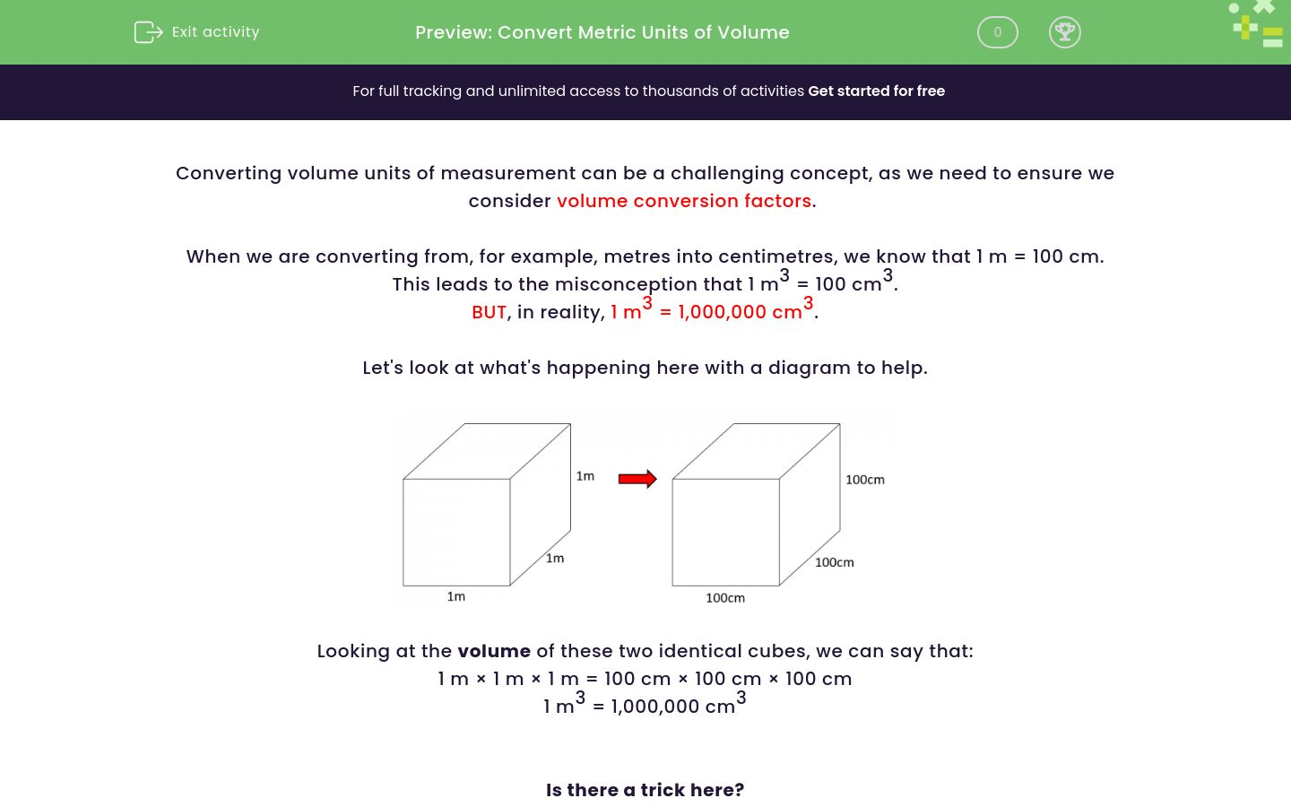 Convert Metric Units of Volume Worksheet - EdPlace
