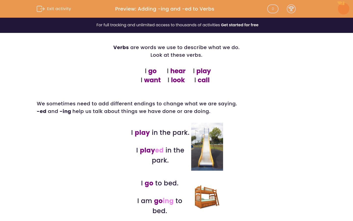 Add -ing and -ed to Verbs Worksheet - EdPlace