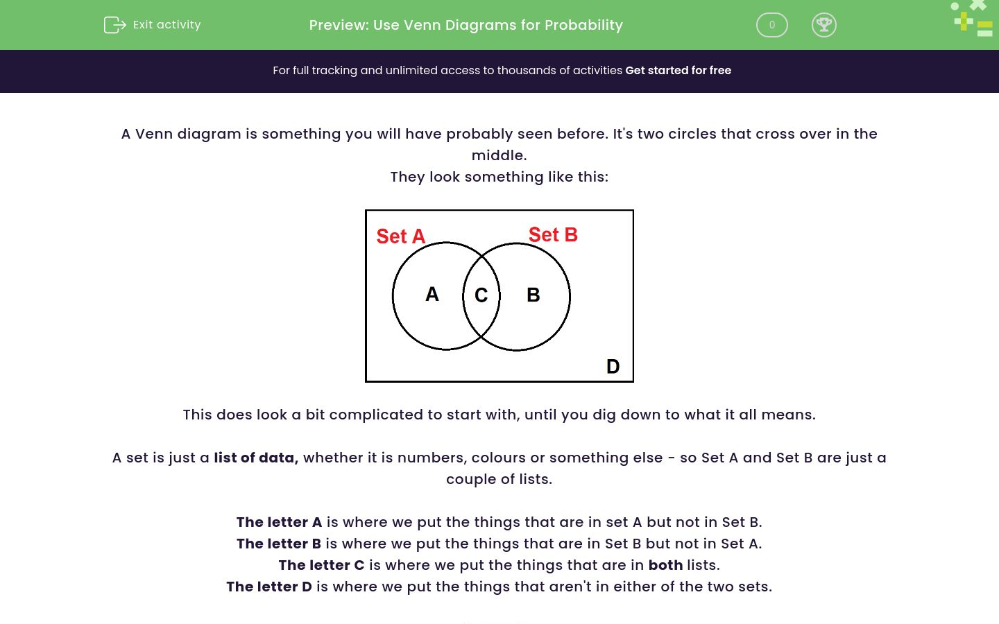 Use Venn Diagrams for Probability Worksheet - EdPlace