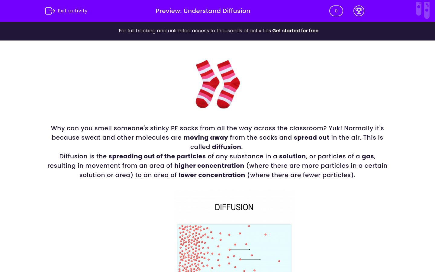 Understand Diffusion Worksheet - EdPlace