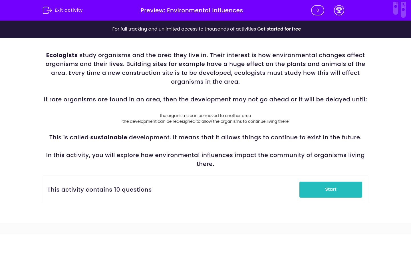 Identify Environmental Influences on Organisms Worksheet - EdPlace