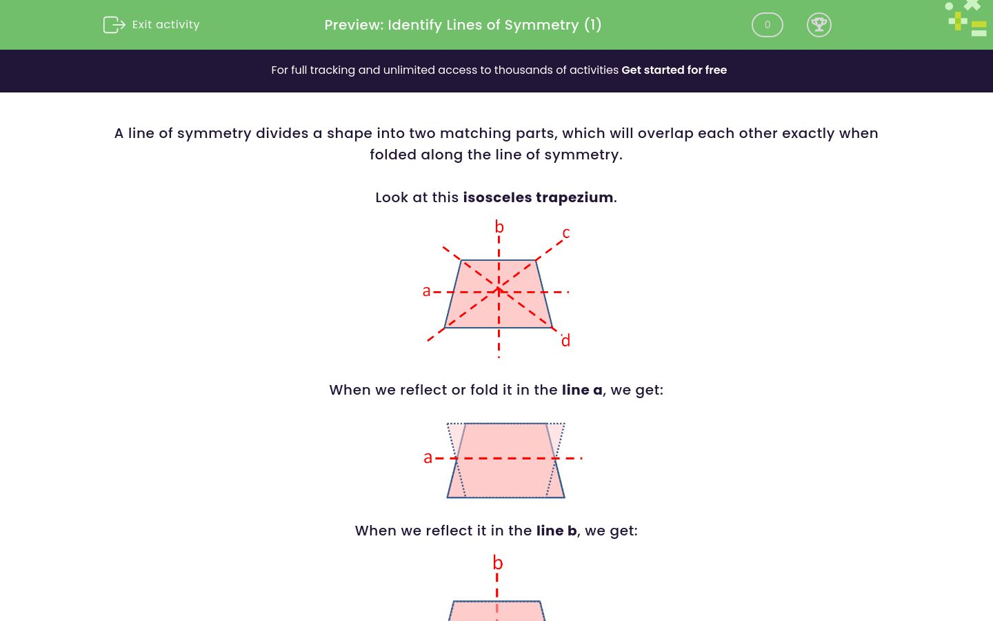 Recognise Lines of Symmetry Worksheet - EdPlace