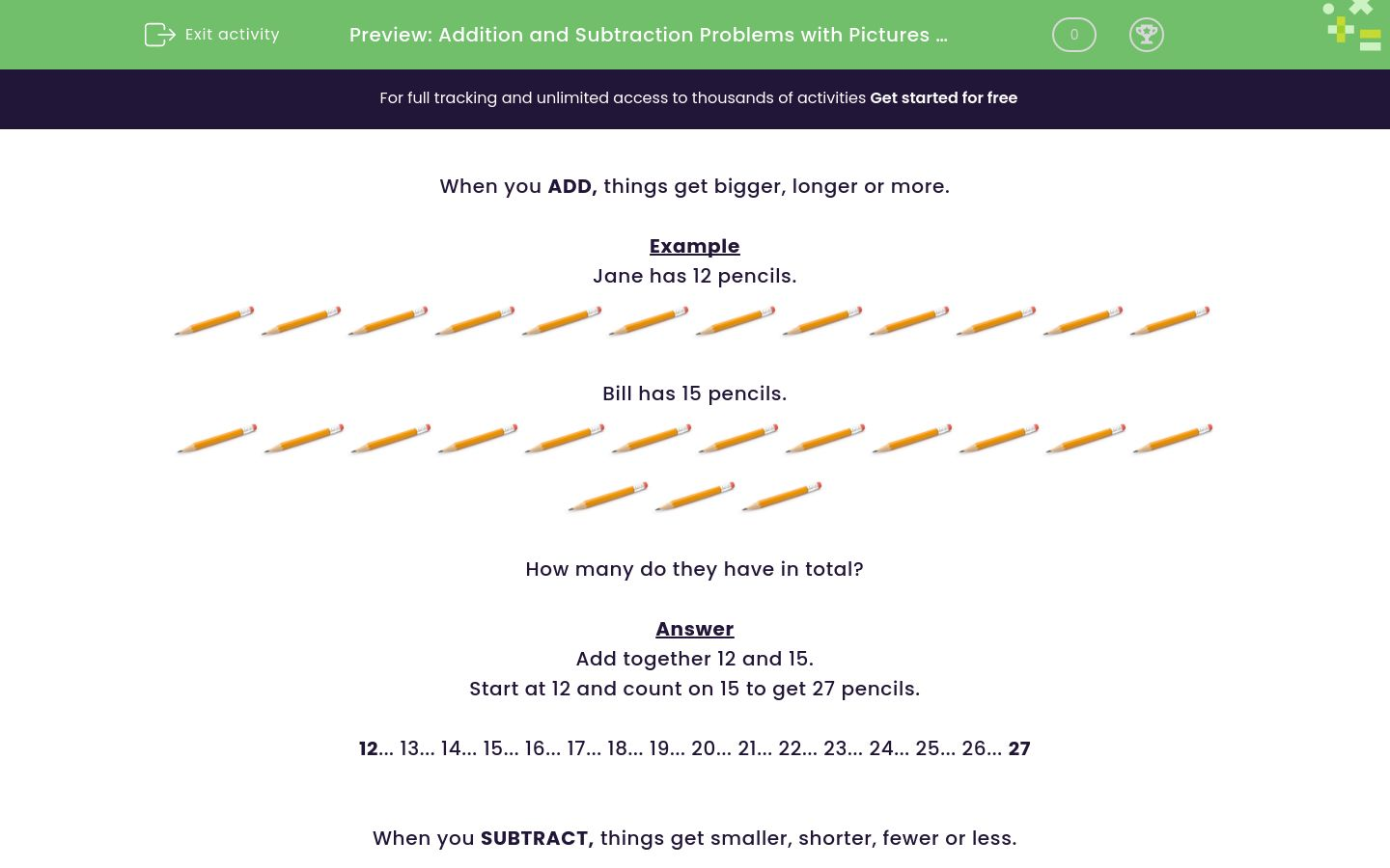 Solve a Variety of Addition and Subtraction Problems Worksheet - EdPlace