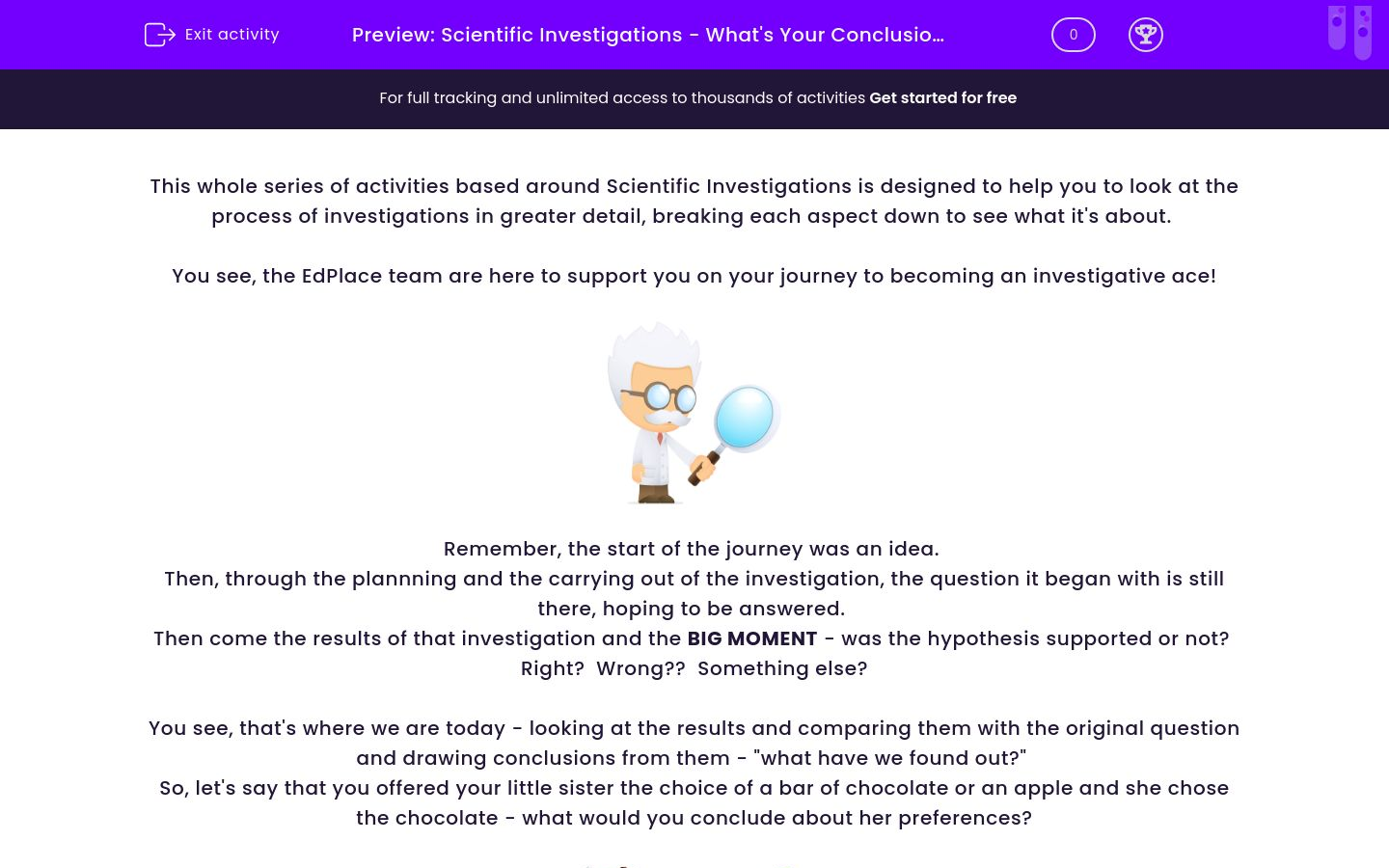 Draw Conclusions from Scientific Investigations 1 Worksheet - EdPlace