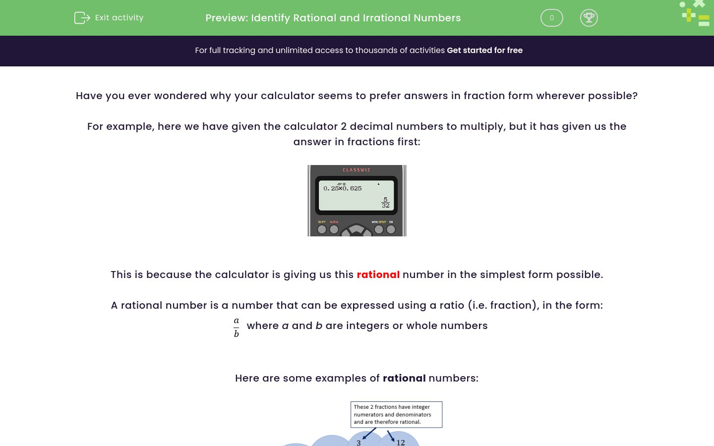 Identify Rational and Irrational Numbers Worksheet - EdPlace