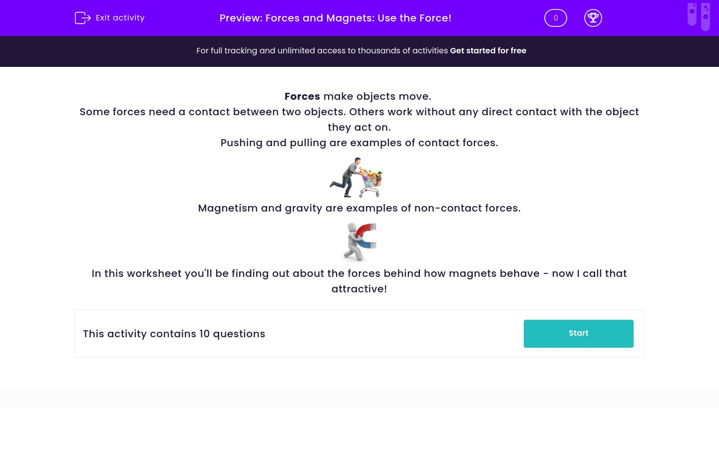 Explore Forces and Magnetism Worksheet - EdPlace