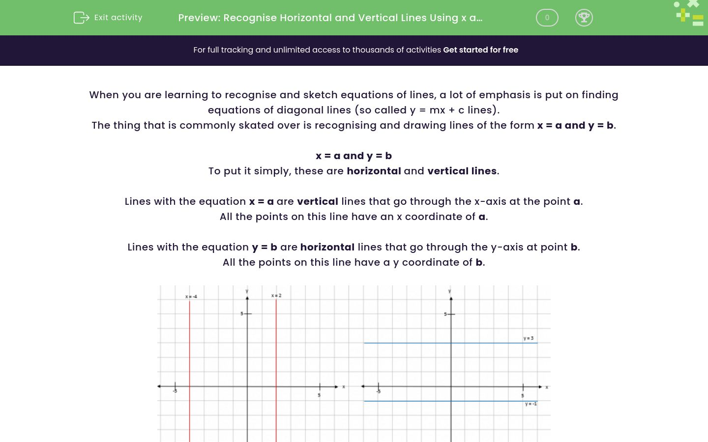 Recognise Horizontal and Vertical Lines Using x and y Coordinates ...