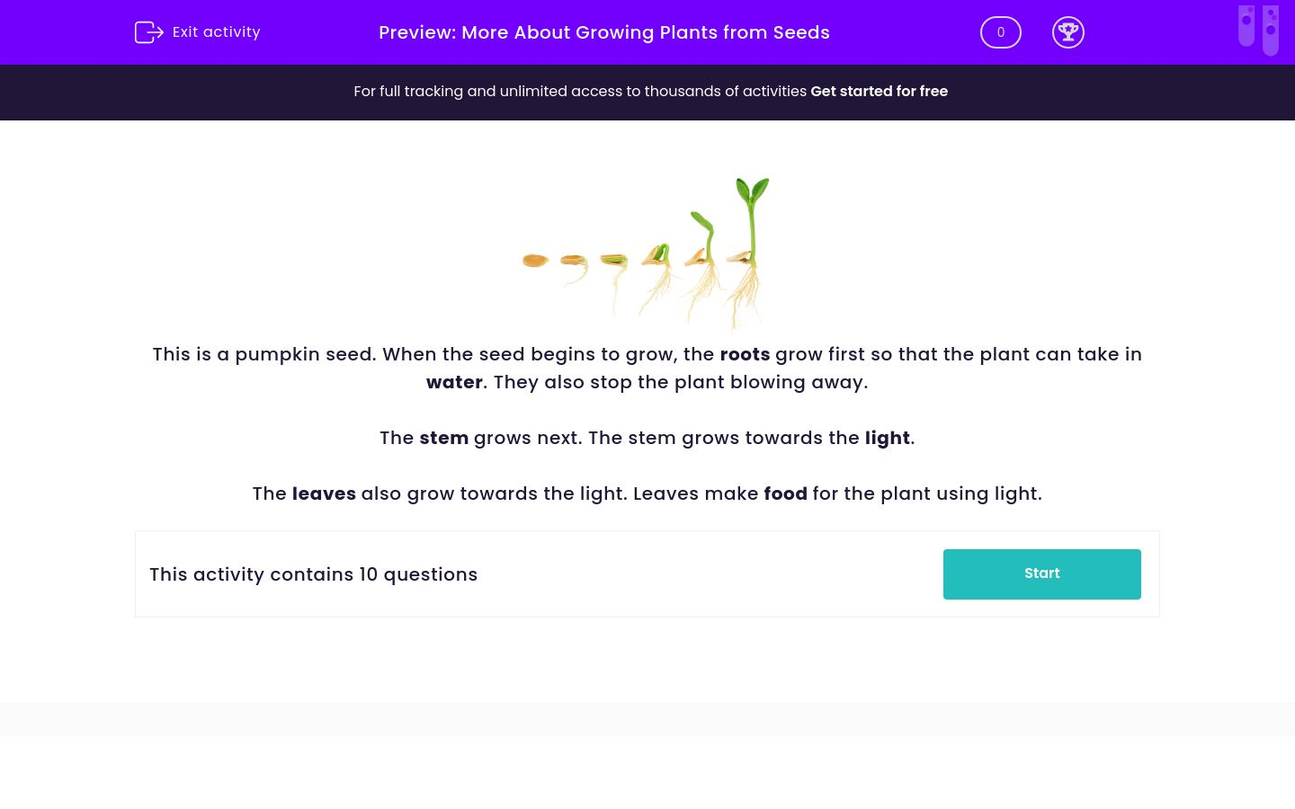 Understand The Process of How Plants Grow From Seeds Worksheet - EdPlace