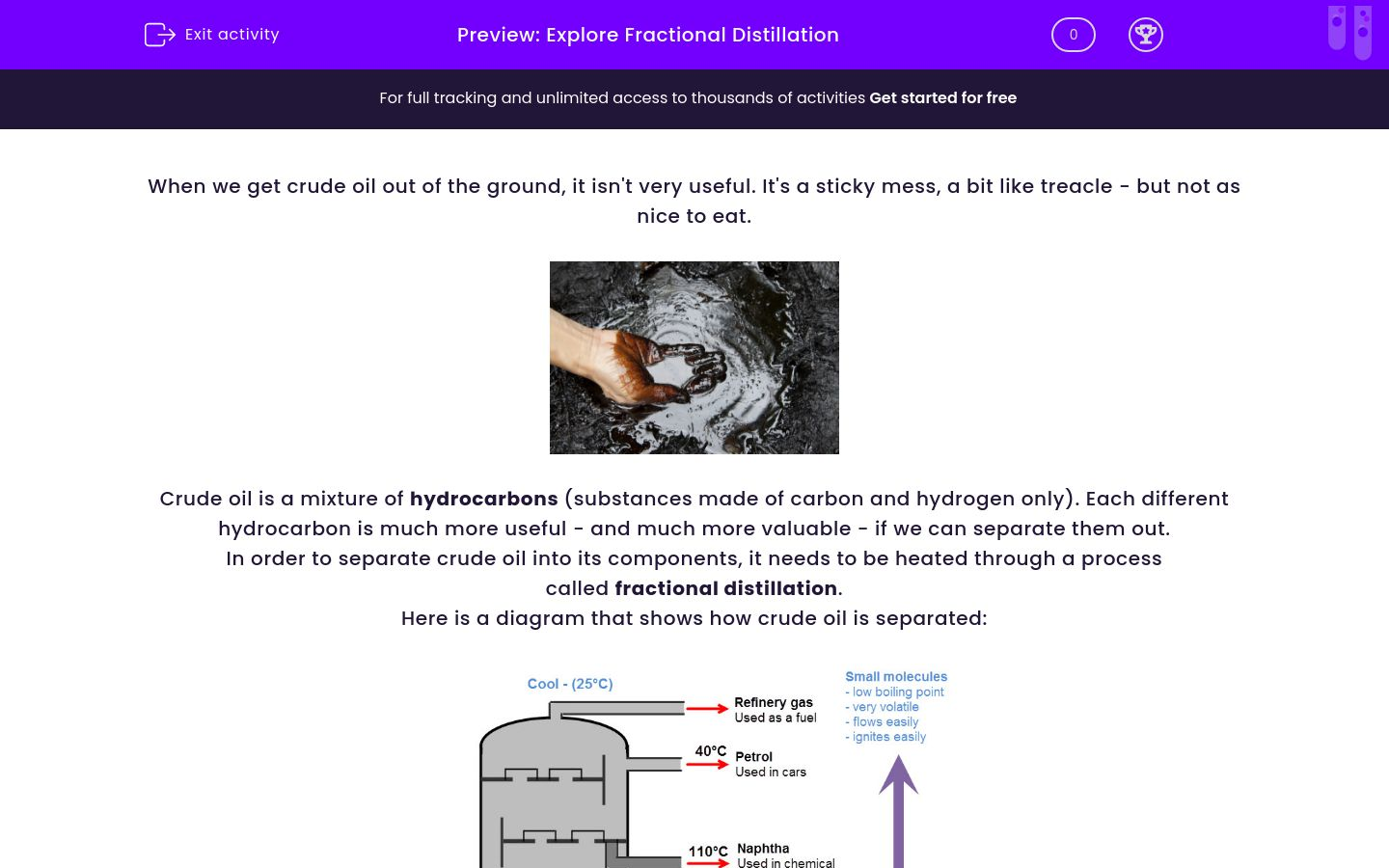Explore Fractional Distillation Worksheet - EdPlace
