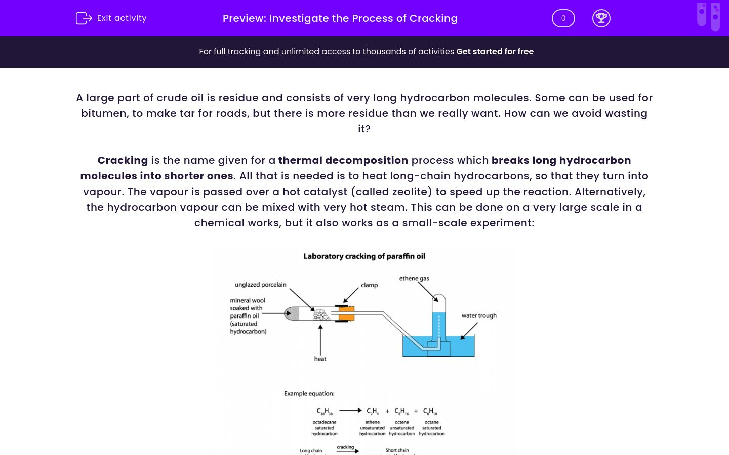 Investigate the Process of Cracking Worksheet - EdPlace