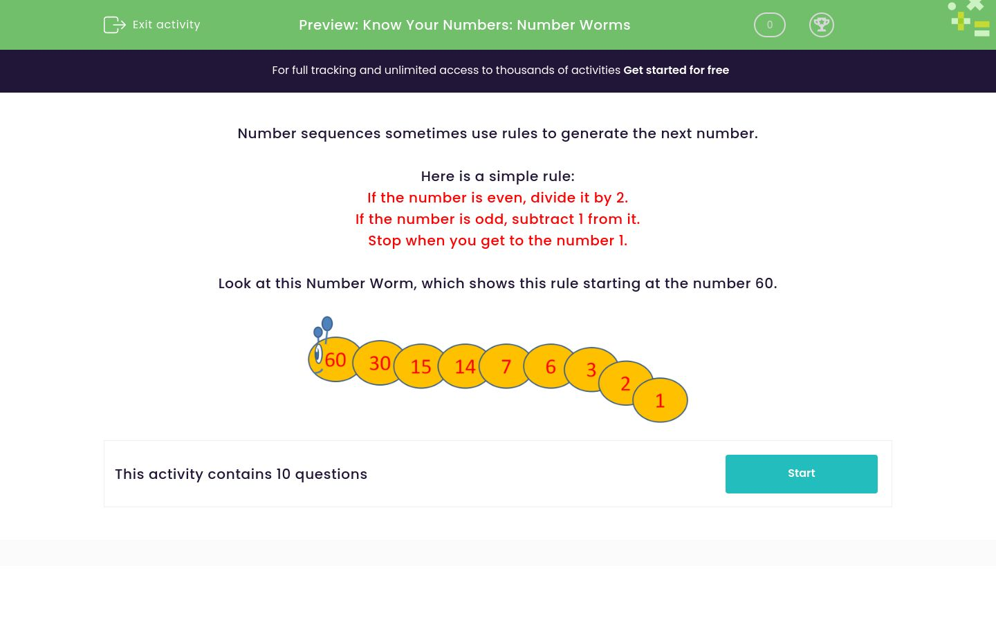 Follow a Rule to Find a Number in a Sequence Worksheet - EdPlace