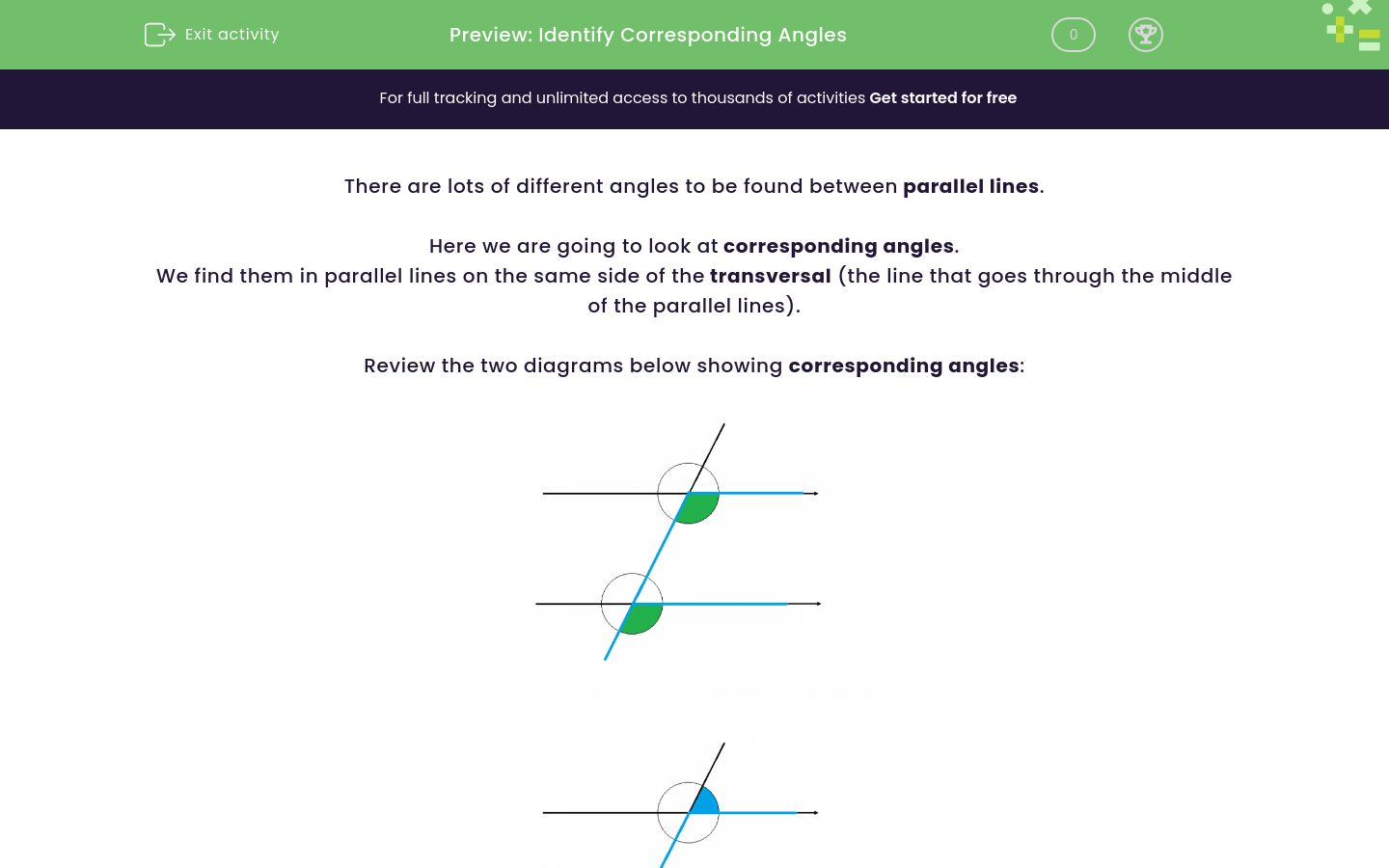 Identify Corresponding Angles Worksheet - EdPlace