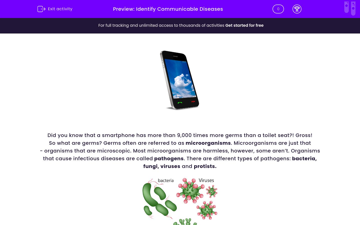 Identify Communicable Diseases Worksheet - EdPlace