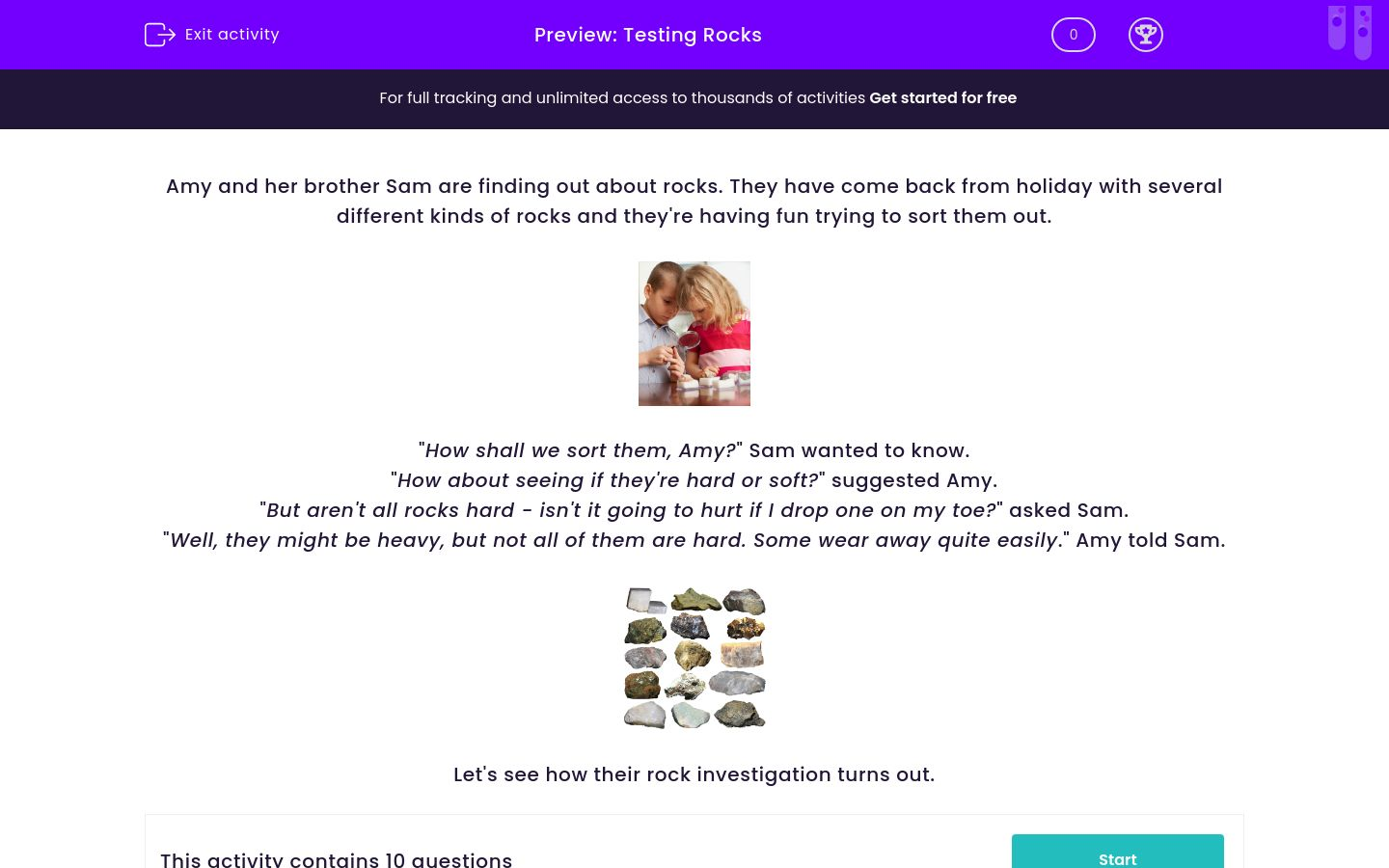 Investigate Rocks Worksheet - EdPlace