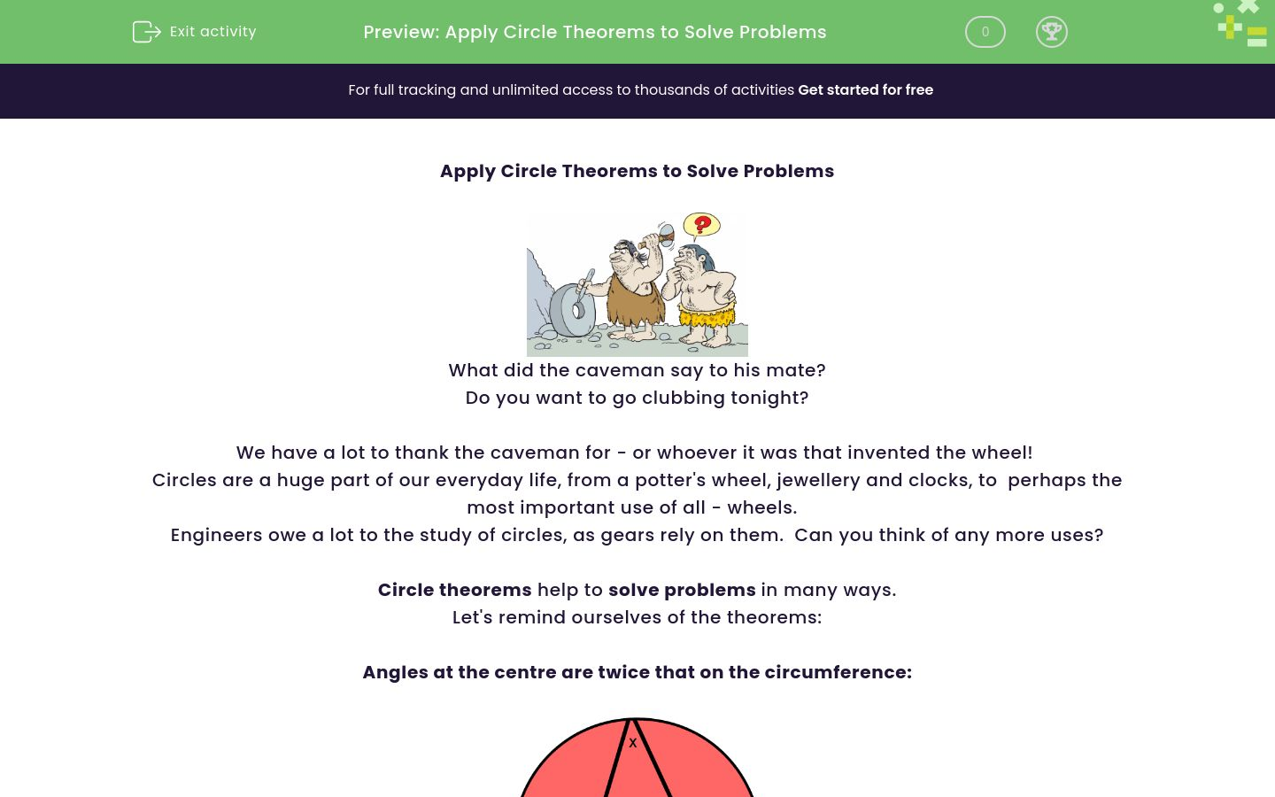 Apply Circle Theorems to Solve Problems Worksheet - EdPlace