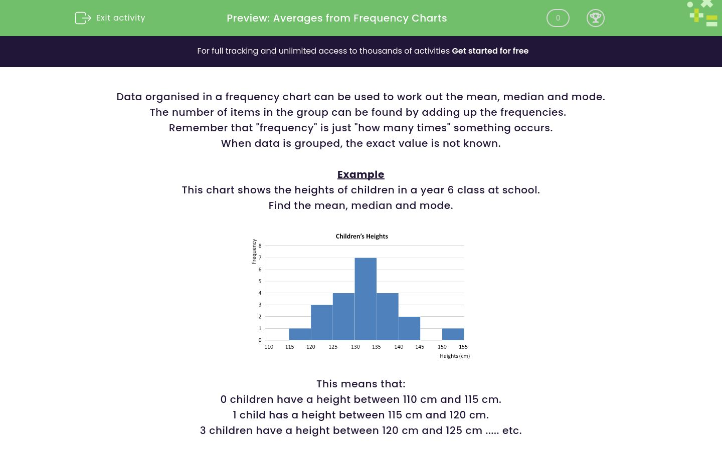Find Averages from Frequency Charts Worksheet - EdPlace