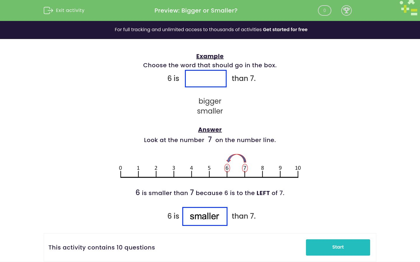 Compare Two Numbers: Bigger or Smaller Worksheet - EdPlace