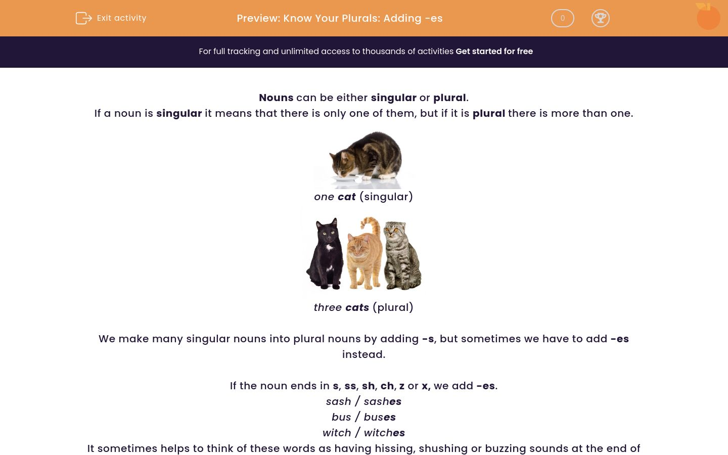 Add -es to Make Plurals Worksheet - EdPlace