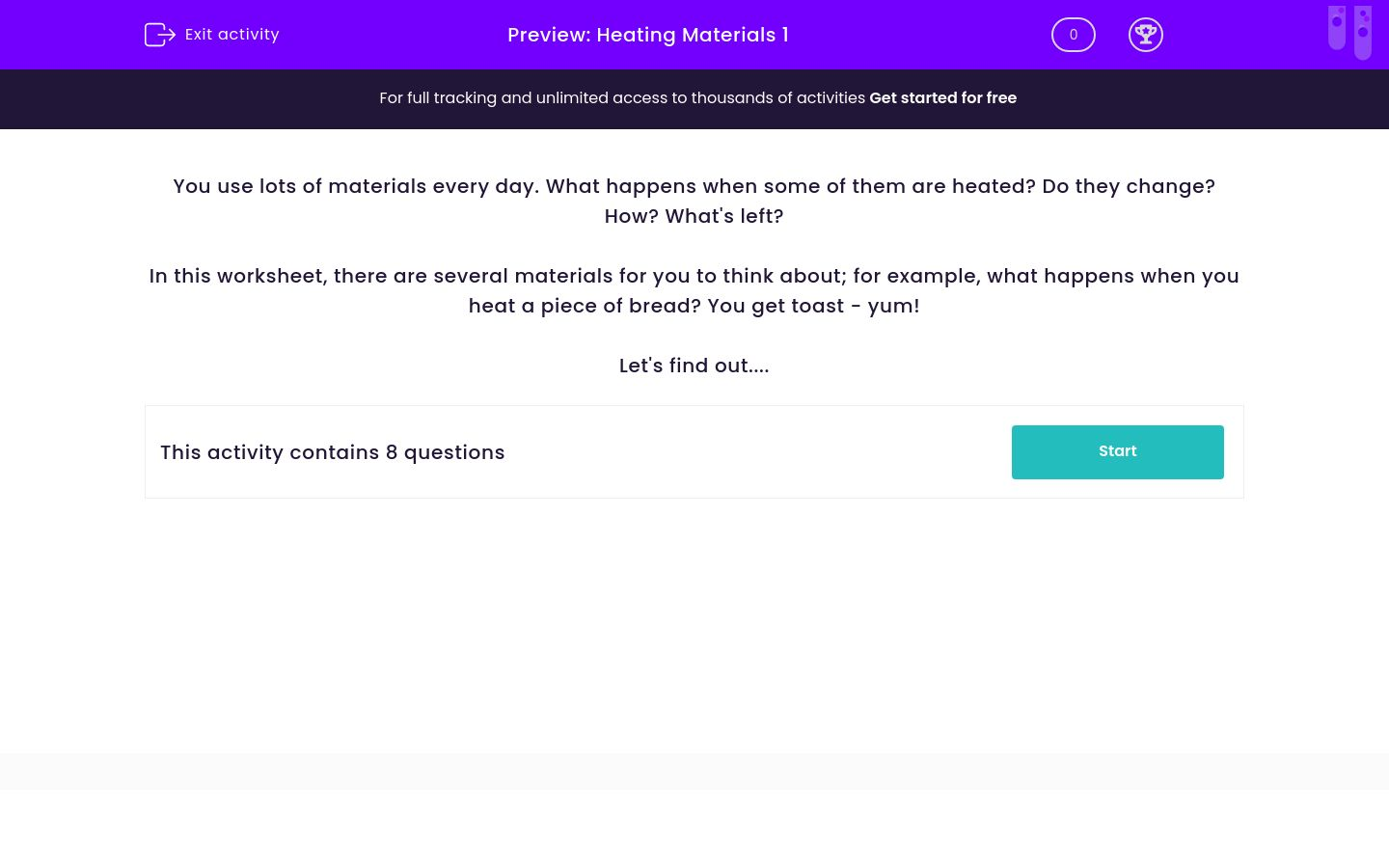 Understand How Materials Change When Heated Worksheet - EdPlace