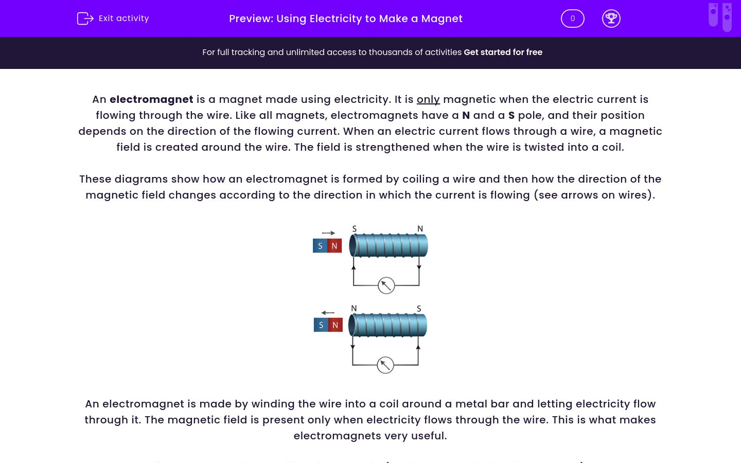 Explain How to Make Magnets Using Electricity Worksheet - EdPlace
