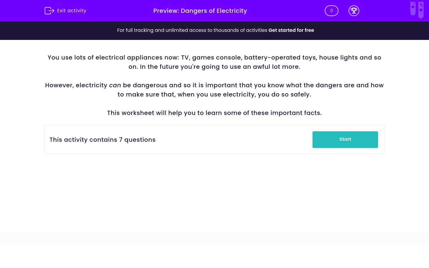Understand the Dangers of Electricity Worksheet - EdPlace