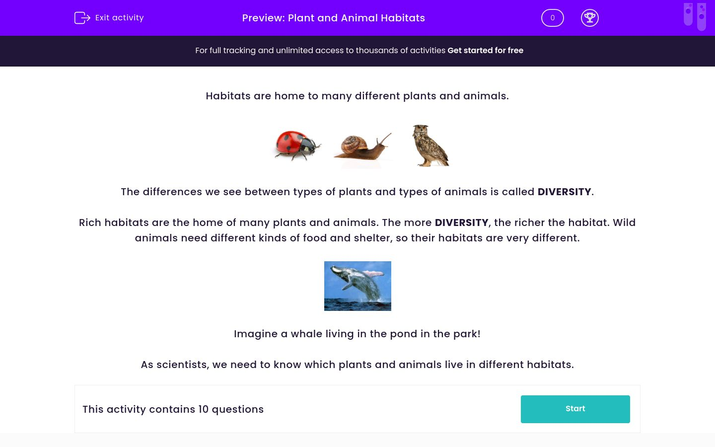 Explore Plant and Animal Habitats Worksheet - EdPlace