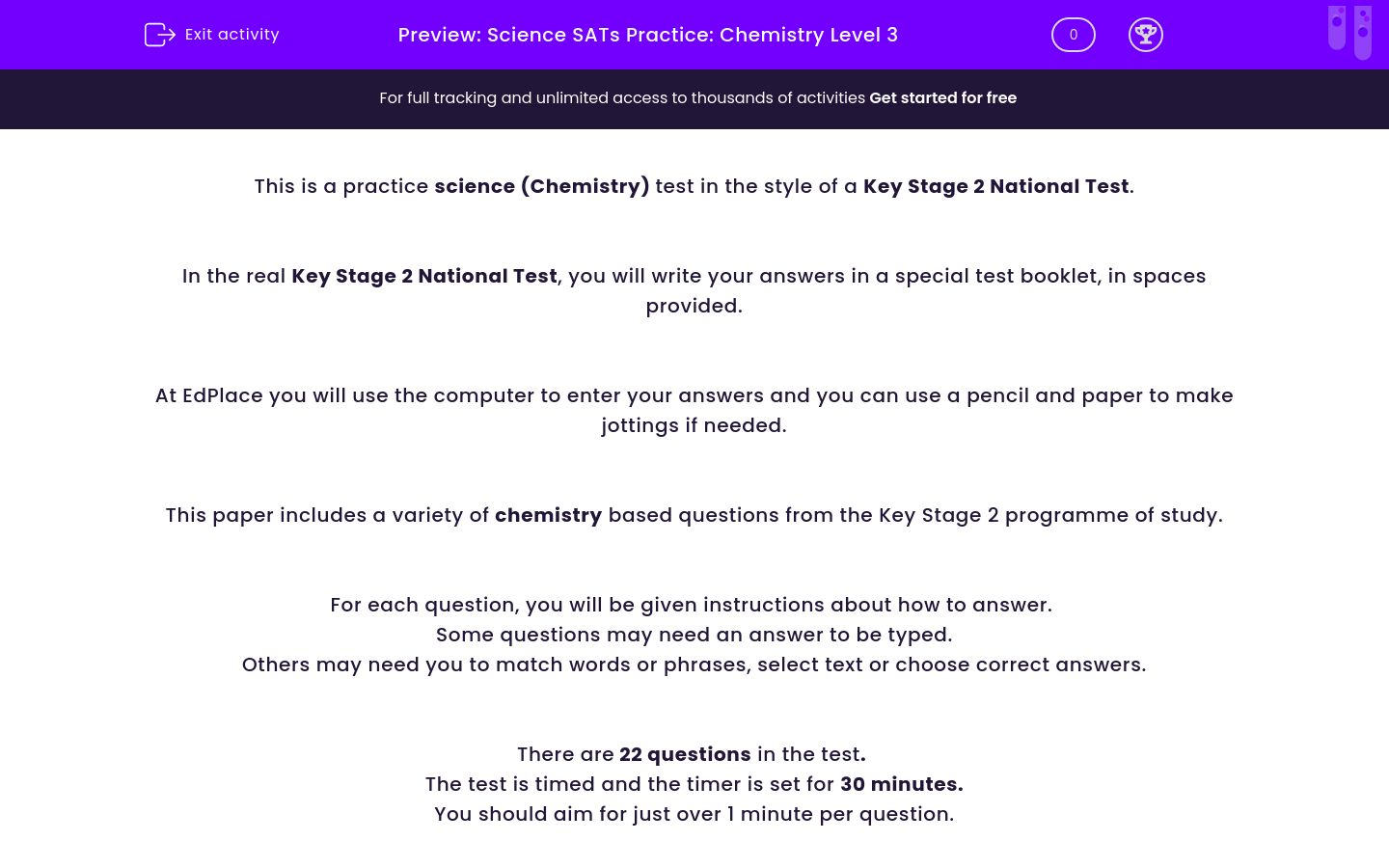 Science SATs Practice: Chemistry Level 3 Worksheet - EdPlace