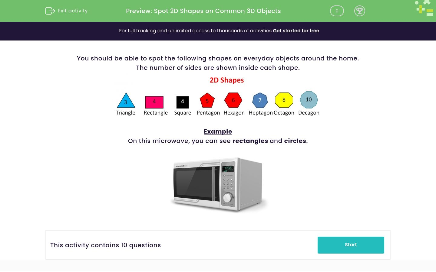 Spot 2D Shapes on Common 3D Objects Worksheet - EdPlace
