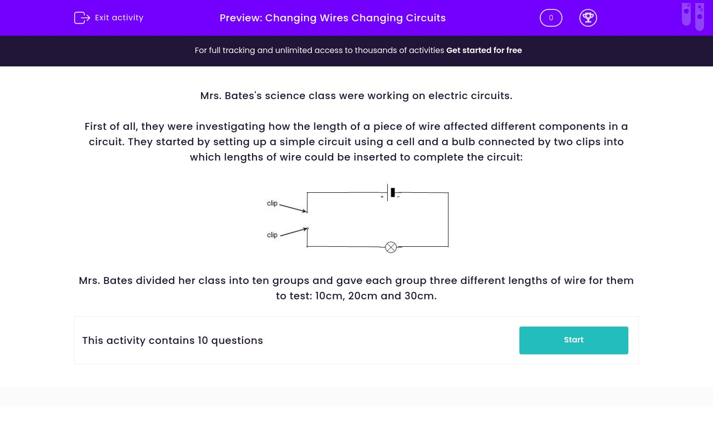 Understand the Effect of Using Different Wires in a Circuit Worksheet ...